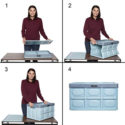 DuraBox Collapsible Folding Storage Bins - Stackable Containers for ...