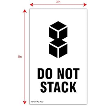 Amazon.com : Do Not Stack Labels 3"x 5" 500 labels per roll : Shipping ...