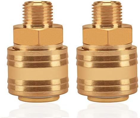 2stk Air Line Connectors 1/4″ BSP Euro Airline Hose Compressor Fittings ...