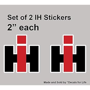 Amazon.com: IH Tractor Set of 2 Vinyl Decal Sticker 2" each: Automotive