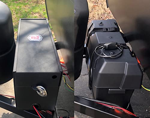 27" RV Battery Lock Box - Aluminum Diamond Plate- Gloss Black on ...