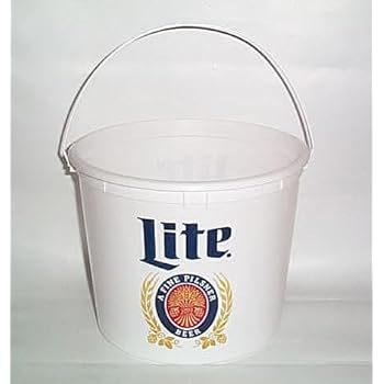 Amazon.com: Miller Lite Throwback Vintage Style Plastic Beer Ice Bucket ...