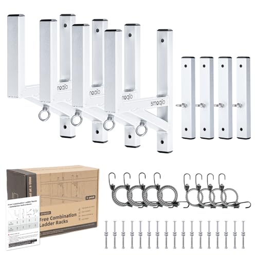 SMOQIO Trailer Ladder Rack, 4 Racks Enclosed Trailer Ladder Rack 400lb ...