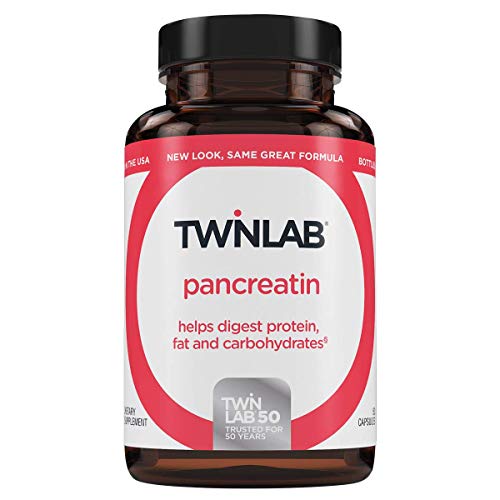 Twinlab Pancreatin 500mg | Digestive Supplement | Supports Quadruple ...