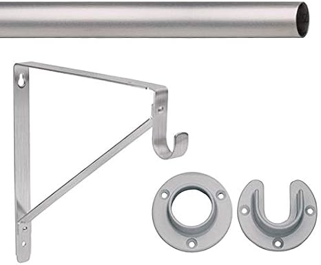Amazon.com: 8' Foot Lido Heavy Duty Brushed Stainless Steel Closet Rod ...