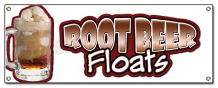 Amazon.com : Root Beer Floats Banner Sign Rootbeer Float Mug Signs ...