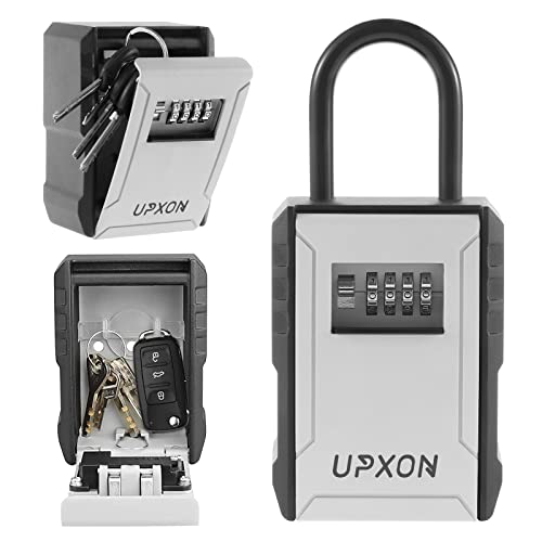 Key Lock Box, UPXON Small Key Storage Box with Resettable Code, 4 Digit ...