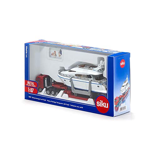 siku 1849 Super Heavy Load Transporter with Yacht, Multicoloured ...
