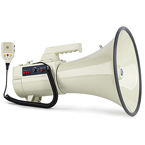 HornPro Megaphone 75 Watt Siren Bullhorn - Bullhorn Speaker w ...