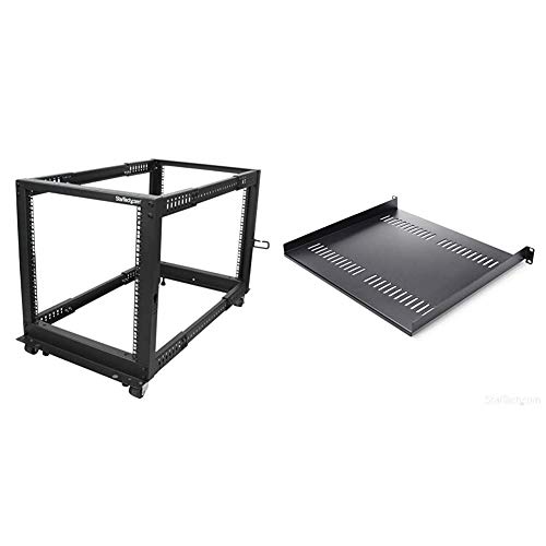 StarTech.com 12U Open Frame Server Rack & 1U Vented Server Rack Mount ...