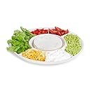 Amazon.com | Taco Serving Plate - Divided Taco Condiment Platter Tray ...