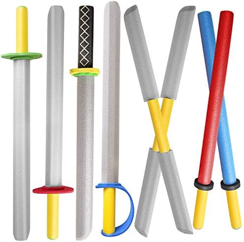 Toy Foam Swords for Kids Warrior Knight Weapon Pretend Play Toy Set for ...