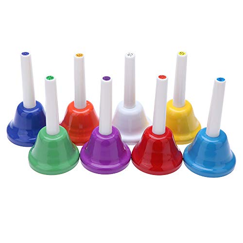 Mini Handbell set 8 Notes - Kids Percussion Musical Bell Toy Arts ...