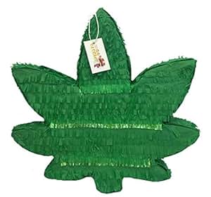 Amazon.com: APINATA4U Hemp Leaf Pinata Marijuana Leaf Adult Party Favor ...