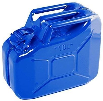 10 Litre Blue Jerry Can for Fuel Petrol Diesel etc - Compact Design ...