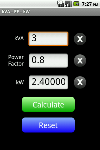 kVA Calculator:Amazon.com:Appstore for Android