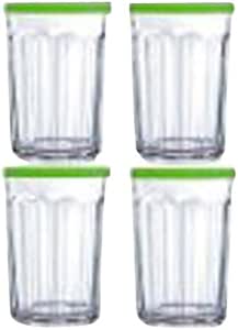 Amazon.com: Luminarc Working Glass 4-Piece Storage Jar/Cooler, Green ...