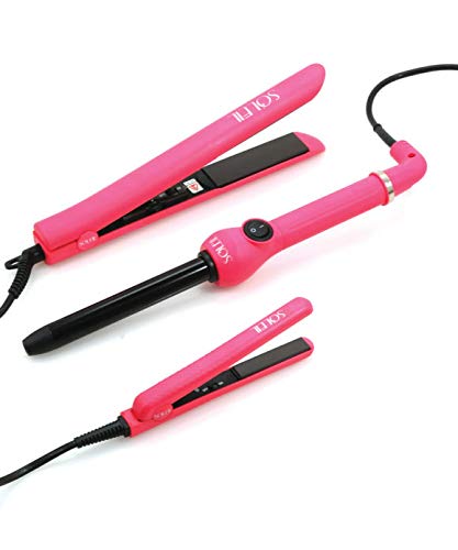 Amazon.com : Soleil Full Set- Professional Flat Iron, Curling Iron 19mm ...