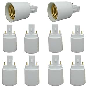 G23 to E27/E26 2-Pin Light Sockets Adapter, Light Bulb Socket, Bulb ...