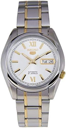سعر Seiko 5#SNKL57 Men's Two Tone Stainless Steel Off White Dial Watch ...