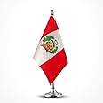 Amazon.com : Peru Flag Peruvian Flags, Small Mini Peruvian Desk Flag ...