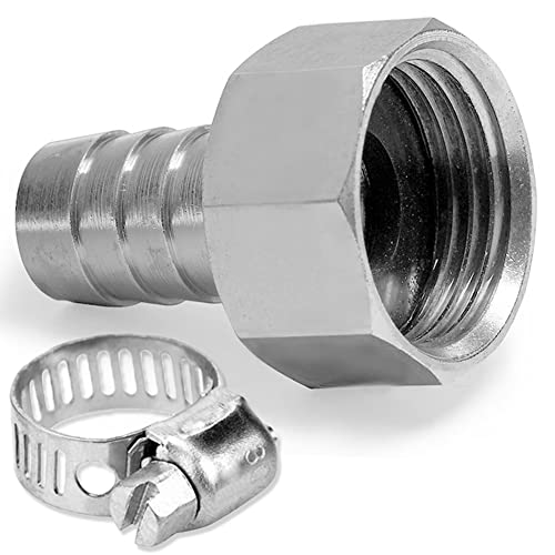 beduan Stainless Steel Garden Hose Swivel Fitting, 5/8" Barb x 3/4" GHT ...