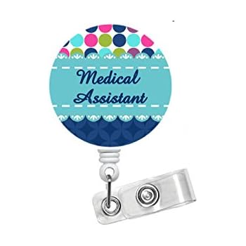 Amazon.com : Medical Assistant Daisy - Name Badge Holder - Retractable ...