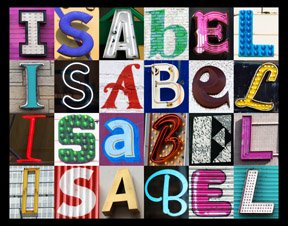 Amazon.com: ISABEL Personalized Name Poster Using Sign Letters: Prints ...