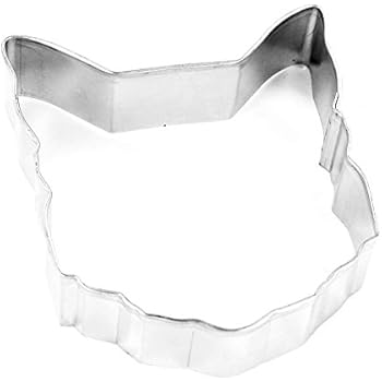 Amazon.com: R&M CAT FACE 3.5" Metal Cookie Cutter: Kitchen & Dining