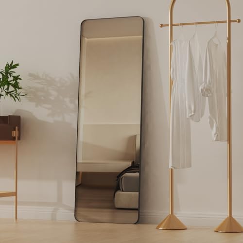 VocalStar 65" x 22" Full Length Mirror, Modern Farmhouse Black Metal ...