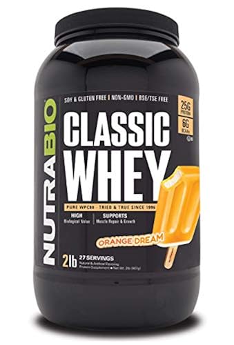 NutraBio Classic Whey Protein Powder- 25G of Protein Per Scoop - Full ...