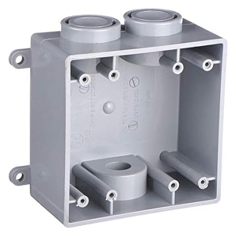 Weatherproof Box, 2Gang, 3 Inlet, PVC: Electrical Hubs: Amazon.com ...