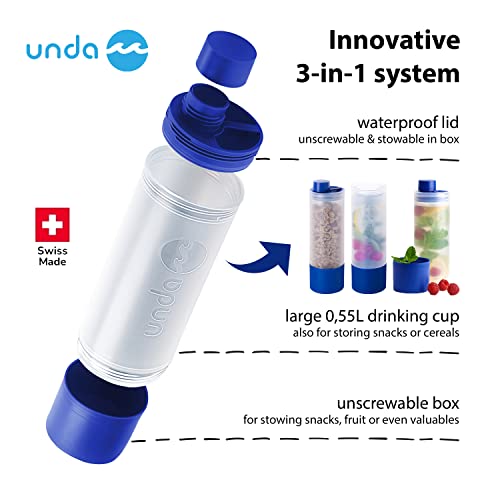 Unda Bottle 3-in-1 with Box & convertible Big Cup - Spill Proof Bottle ...