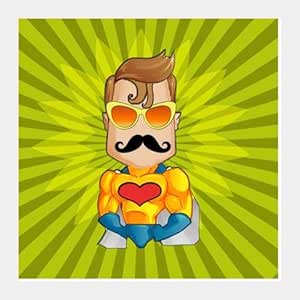 Amazon.com: Square Art Prints, Modern Super Hero Square Art Prints ...