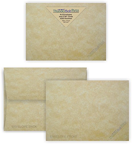 Buy 4X6 Blank Cards with A-6 Envelopes -Aged Parchment - 50 Sets ...