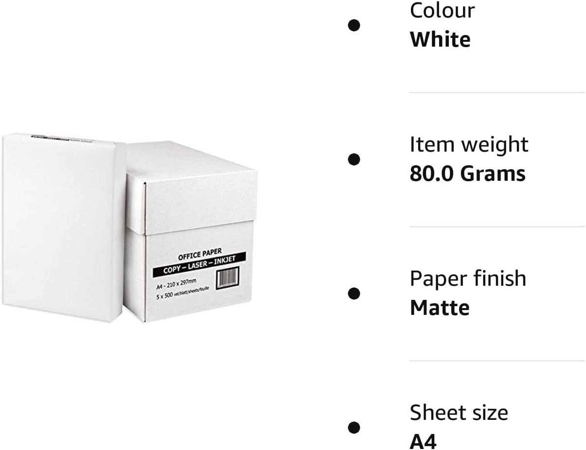 Mua DUZZBEE 1 Ream (500 Sheets) A4 Paper White A4 Paper Sheets 80gsm Copier White A4 Paper ...