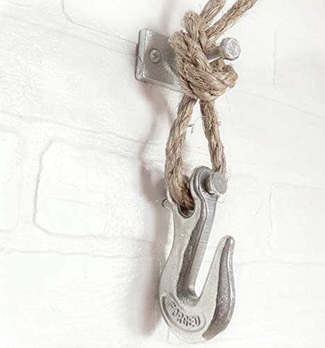 Amazon.com: Rustic Rope Hook - Industrial Pipe Hook, Nautical hook ...