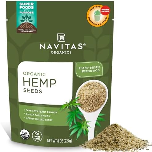 Navitas Organics Organic Raw Hemp Seeds Bag, 15 Servings — Organic, Non ...