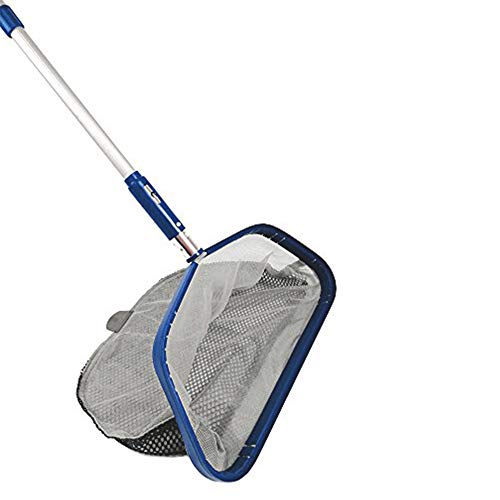 POOLWHALE Pool Leaf Rake with Double Layer Deep-Bag, Professional ...