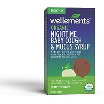 Amazon.com: Wellements Organic Nighttime Baby Cough & Mucus Syrup, 2 Fl ...