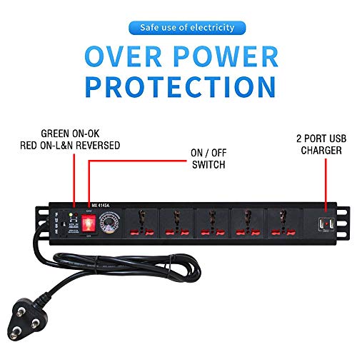 Buy MX 5 Universal Socket Surge Protector 16 Amp with Child Safety ...