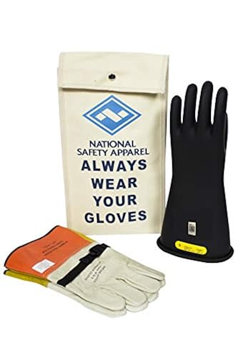 NATIONAL SAFETY APPAREL KITGC2B11 Class 2 Black Rubber Voltage ...
