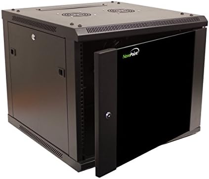 NavePoint 9U Server Cabinet Wall Mount Rack Enclosure Includes 2 Fans ...