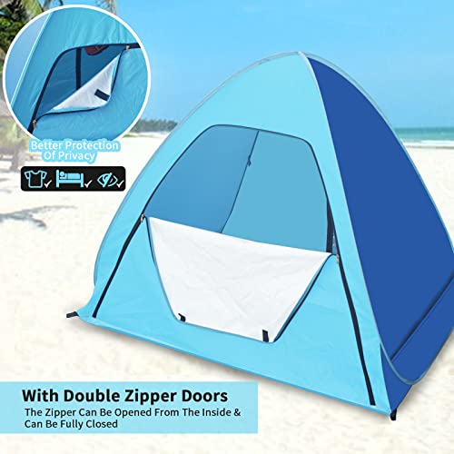 Pop Up Beach Tent Kratax Automatic Pop Up Instant Shade Sun Shelter UPF 50+ Portable Canopy ...