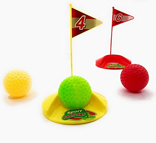 Deluxe Kid's Toy Golf Set w/ 3 Golf Balls, 2 Types of Clubs, 2 Practice ...