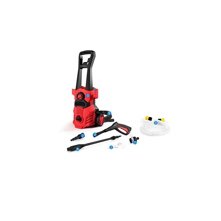 1400W Portable High Pressure Washer Electric Vehicle Home 220V Washing ...