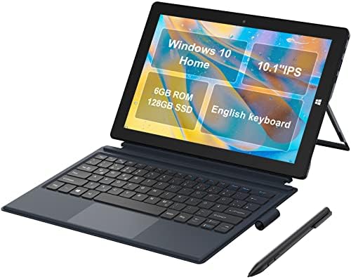 AWOW Windows 10 Tablet 10.1inch with Keyboard, Detachable 2 in 1 Laptop ...
