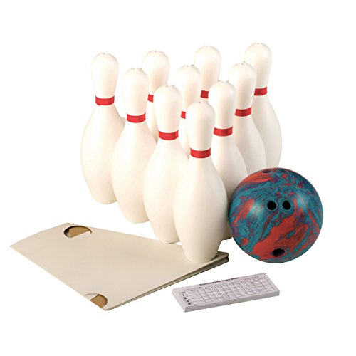 Cosom White Weighted 10 Bowling Pin Set For Youth Party Game, Education ...