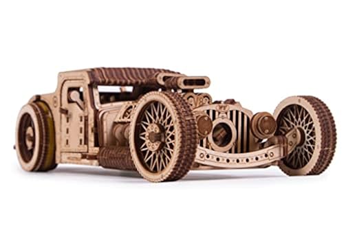 Wood Trick Hot Rod Wooden Model Car Kit to Build - Rides up to 32 feet ...