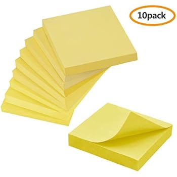 Amazon.com : Sticky Notes, Yellow Sticky Notes 3x3 Inch, 72 Sheet/Pad ...